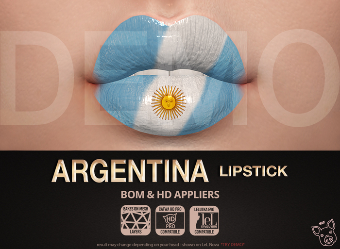 Second Life Marketplace - Mad' - Argentina Lipstick [DEMO] [BOM & HD ...