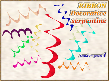 Second Life Marketplace - RIBBON - Decorative serpentine (1 LI) + 28 ...