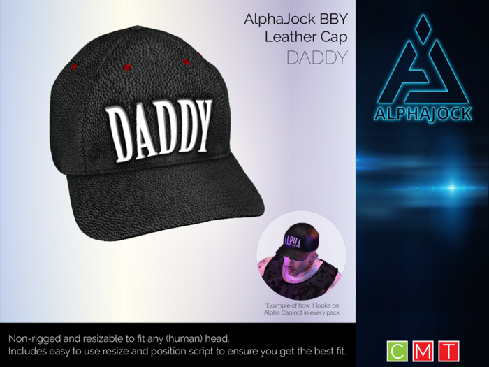 Second Life Marketplace - [AlphaJock] BBY Leather Cap - DADDY