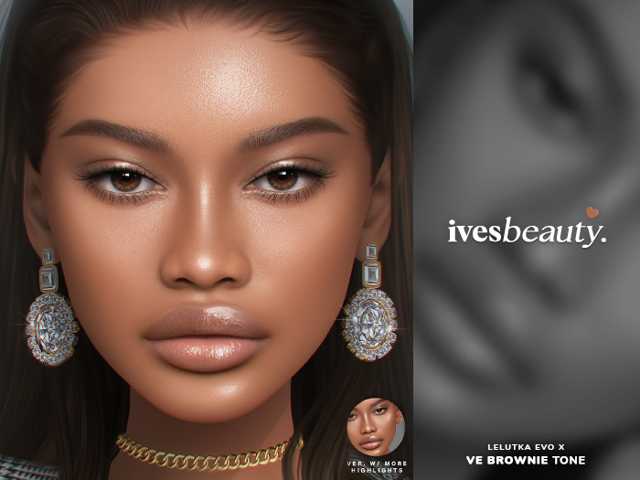 Second Life Marketplace - IVES x LeLU EvoX - Diamond Skin - VE BROWNIE