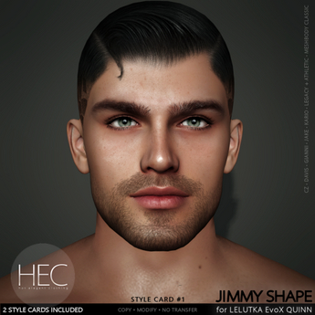 Second Life Marketplace - HEC - JIMMY SHAPE for LEL EvoX QUINN Head
