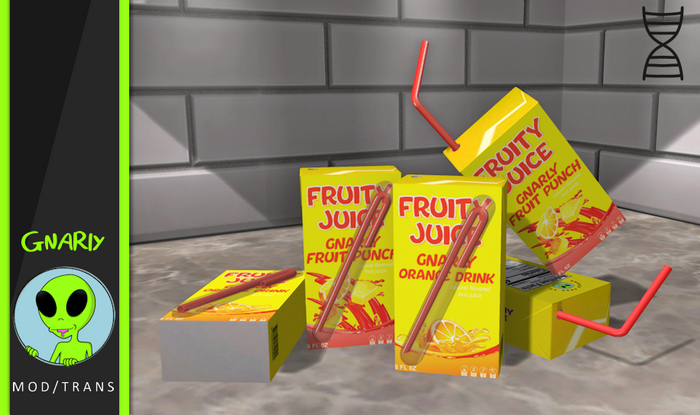 Second Life Marketplace - Gnarly. - Fruity Juice Box - Fruit Punch ...
