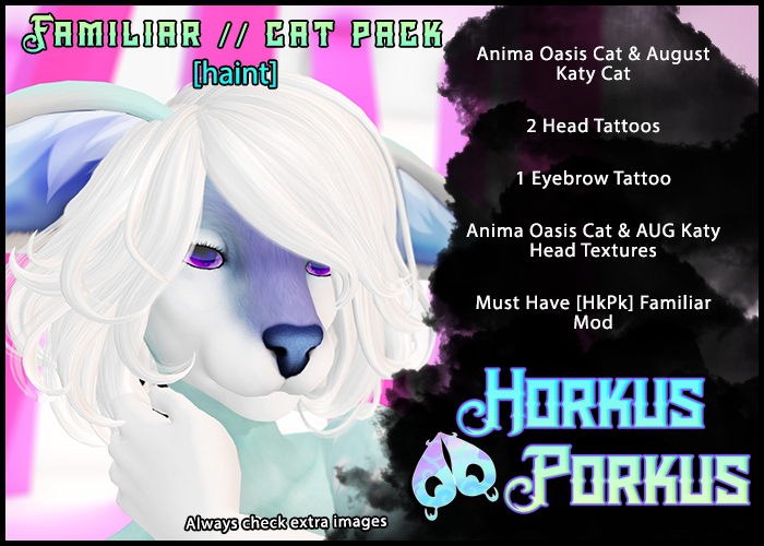 Second Life Marketplace - [HkPk] Familiar for Anima Oasis Cat & AUG ...