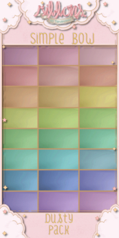 Second Life Marketplace - {Ribbons} Simple Bows - Dusty Pack {Box}