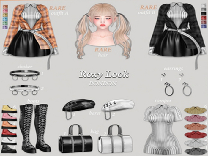 Second Life Marketplace - bonbon - Roxy Look (Beret 2) [Box]
