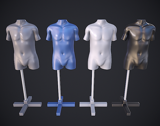 Second Life Marketplace - Male Torso Mannequin/Base - Display {Mesh}