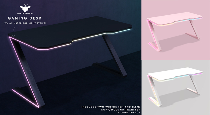 Second Life Marketplace - +Half-Deer+ Gaming Desk [FATPACK]