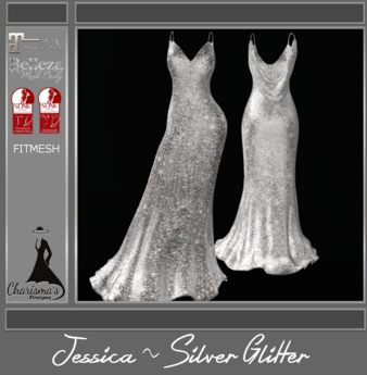Second Life Marketplace - Charisma's Designs Jessica Silver Glitter ...