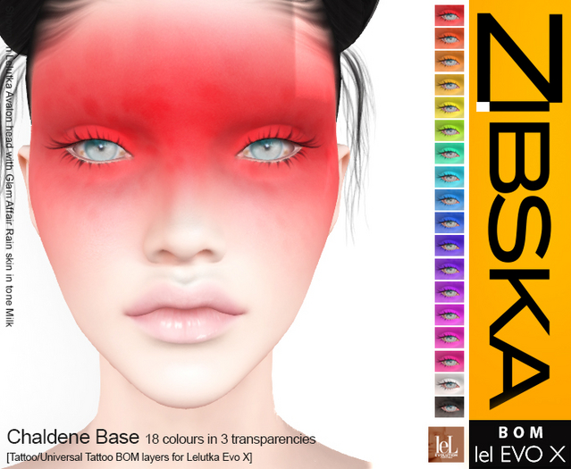 Second Life Marketplace - Zibska Evo X ~ Chaldene Makeup Base in 18 ...