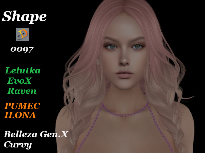 Second Life Marketplace - Lelutka Evox Raven head Shape 0097 ILONA Gen ...