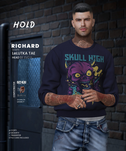 Second Life Marketplace - HOLD SHAPES - Richard - Shape LeLUTKA Tae 3.1 ...