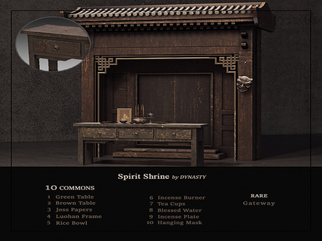 Second Life Marketplace - 1. DYNASTY - Spirit Shrine - Green Table