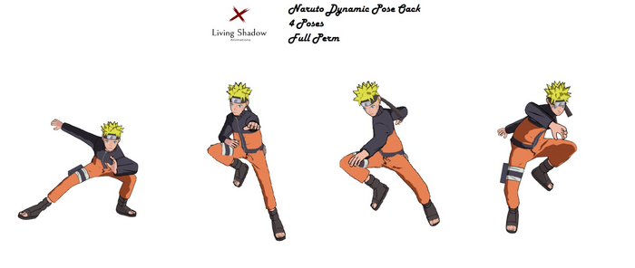 Second Life Marketplace - .:Living Shadow:. Naruto Dynamic Pose Pack ...