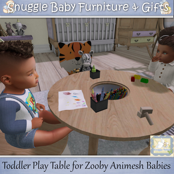 Second Life Marketplace - Toddler Play Table for Zooby Animesh Babies