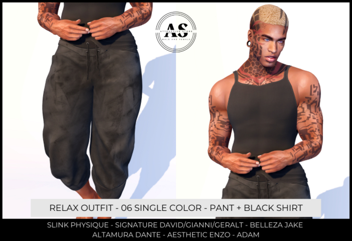 Second Life Marketplace - RELAX OUTFIT 06 - SLINK - SIGNATURE GIANNI ...