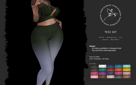 Second Life Marketplace - Paper.Sparrow Colorpack Tess Top
