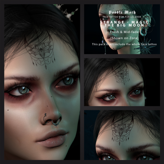 Second Life Marketplace - Strange Magic - Big Moon - Forehead Tattoo ...