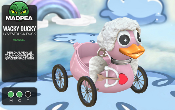 Second Life Marketplace - MadPea Wacky Ducky - Lovestruck Duck