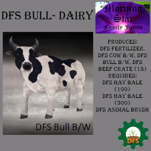 Second Life Marketplace - DFS Bull BW {1st Gen-RARE}