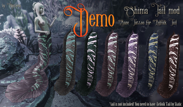 Second Life Marketplace - Misteria - Shima base for Eelfolk Tail - DEMO