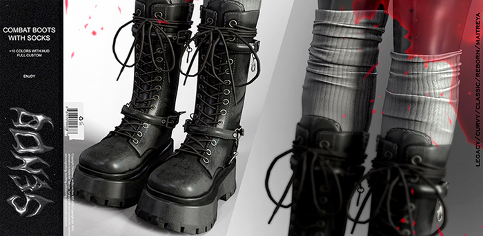 Second Life Marketplace - [SENDO] Combat Boots - FATPACK (DEMO) (ADD)