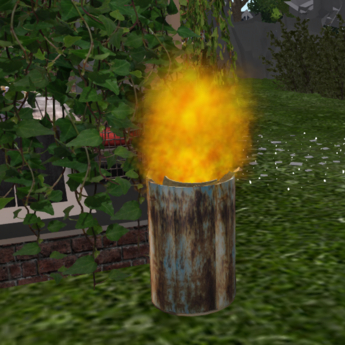Second Life Marketplace - Barrel on fire **Mesh**