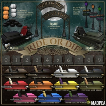 Second Life Marketplace - MadPea Ride or Die - Coffin Go Kart - Rusty