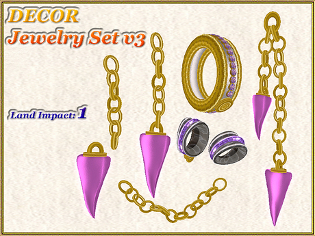 Second Life Marketplace - DECOR - Jewelry Set v3 (1 LI) (Full perm)