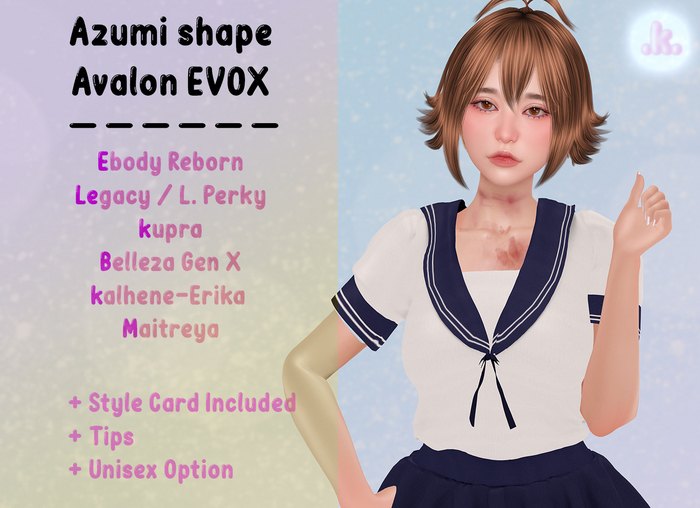 Second Life Marketplace - Azumi shape. Avalon head LeLEVOX