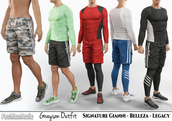 Second Life Marketplace - Grayson Male Set - Fatpack All - Megapack ...