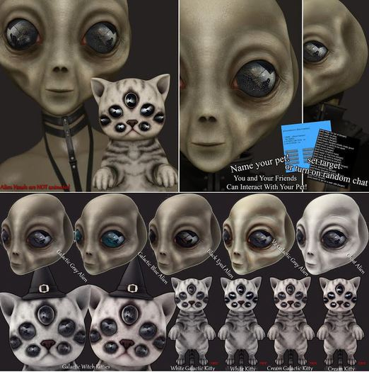 Second Life Marketplace - *[Black Bantam] The Greys Alien Head ...