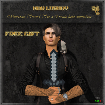 Second Life Marketplace - Max Luxury - Minecraft Sword Set w/4 bento ...