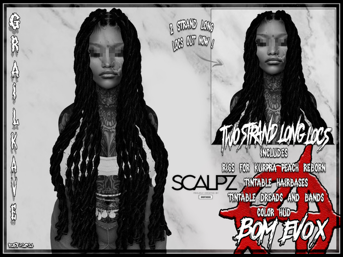 Second Life Marketplace - [GK] LONG 2STRAND LOCS [DEMO]