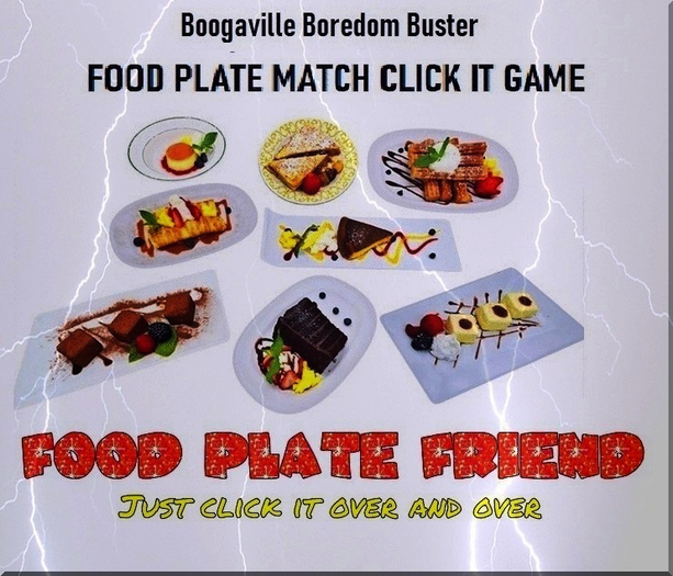 Second Life Marketplace - Boogaville Boredom Buster * food Plate Match