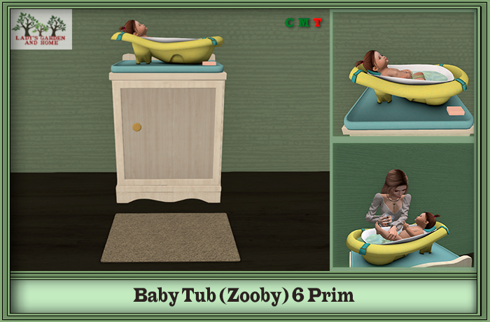 Second Life Marketplace - Lady's Garden - Baby Tub (Zooby) 6 Prim