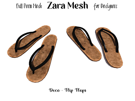 Second Life Marketplace - ZM - Deco - Flip Flops FULL PERMS