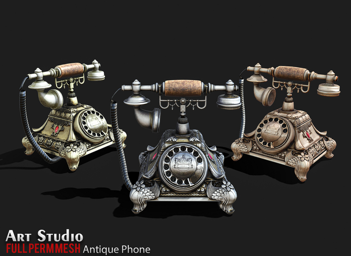 Second Life Marketplace - Art Studio.FULL PERM \\ Antique Phone