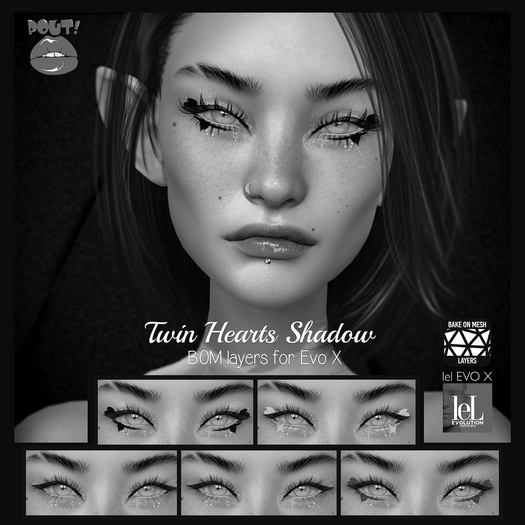 Second Life Marketplace - [POUT!] Twin Hearts Shadow - Evo X DEMO