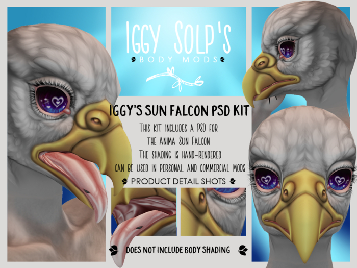 Second Life Marketplace - Iggy So1p's Sun Falcon PSD Kit
