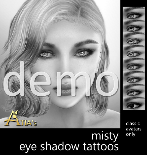 Second Life Marketplace - ATIA's Misty Eye Shadows *DEMO*