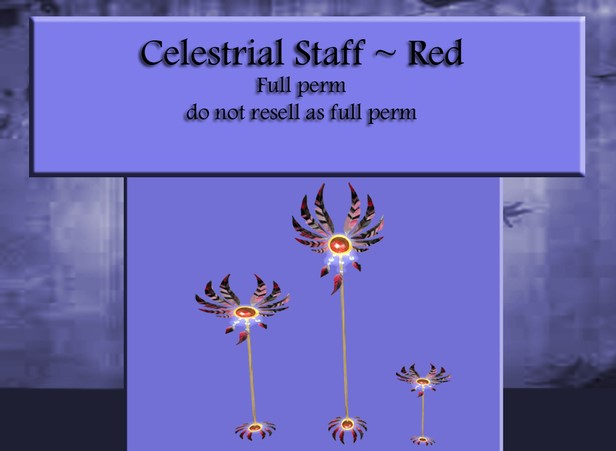 Second Life Marketplace - celestial staff set ~ red