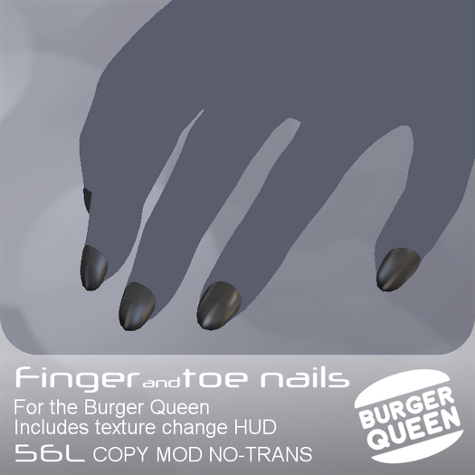 Second Life Marketplace Bq Finger And Toe Nails For Burger Queen