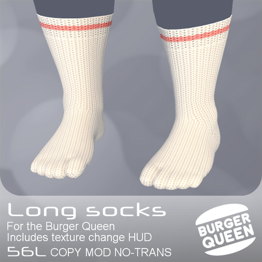 Second Life Marketplace - - BQ Long Socks (for Burger Queen)
