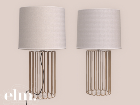 Second Life Marketplace - Elm. Emma Console Lamp [Pewter]