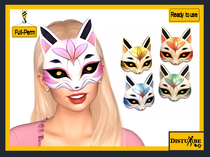 Second Life Marketplace - ::DisturbeD:: Asian Vixen Mask - FULL PERM MESH