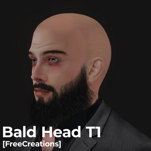 Second Life Marketplace - [FreeCreations] Bald Head Hair Base T1 - lel ...