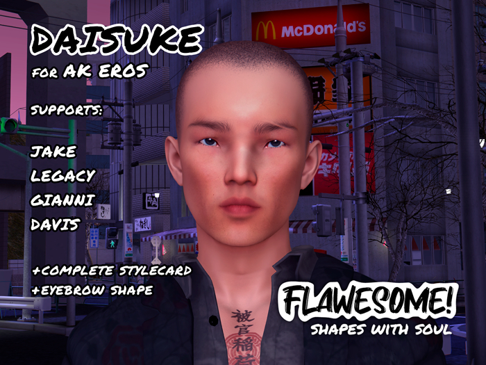 Second Life Marketplace - Daisuke shape (AK ADVX Eros + Legacy M ...