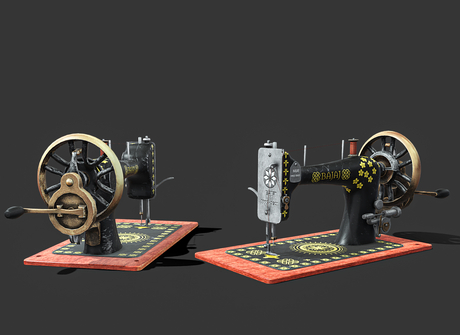 Second Life Marketplace - Art Studio.FULL PERM \\ Antique Sewing Machine