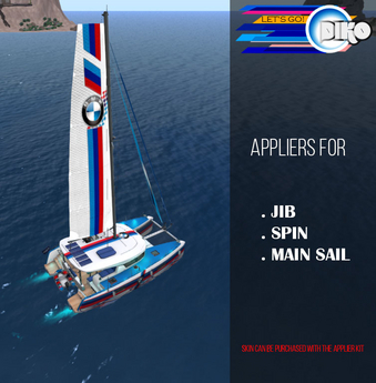 Second Life Marketplace - [DIKO] Main Sail, Spin & Jib Applier HUD ...