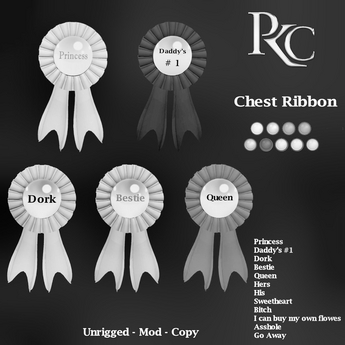 Second Life Marketplace - *PKC* Chest Ribbon DEMO